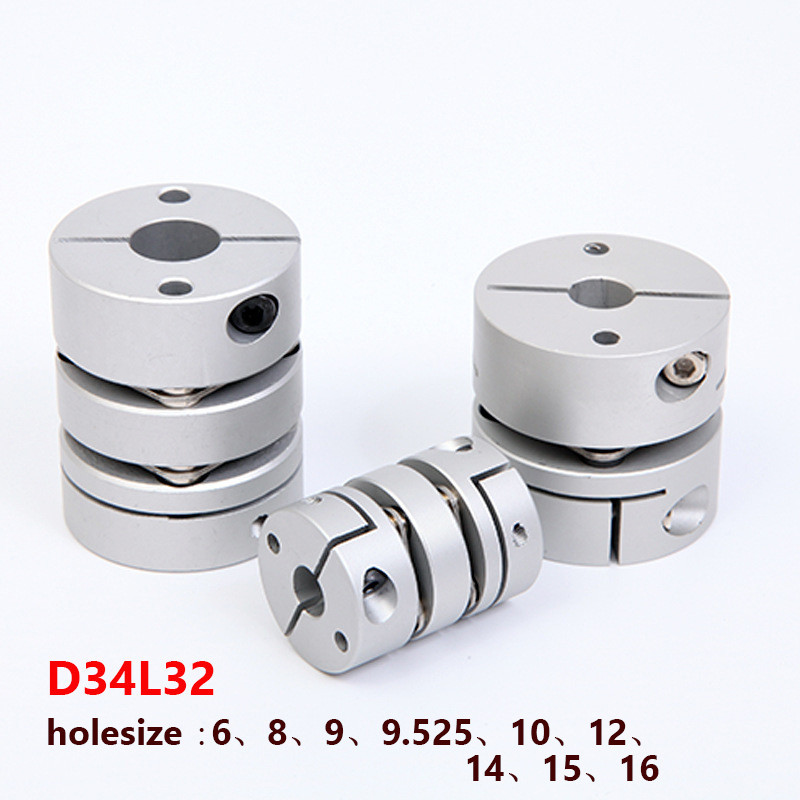 ♦H6 Flexible Single Diaphragm Shaft Coupler D34L32 Coupling for Stepper ...
