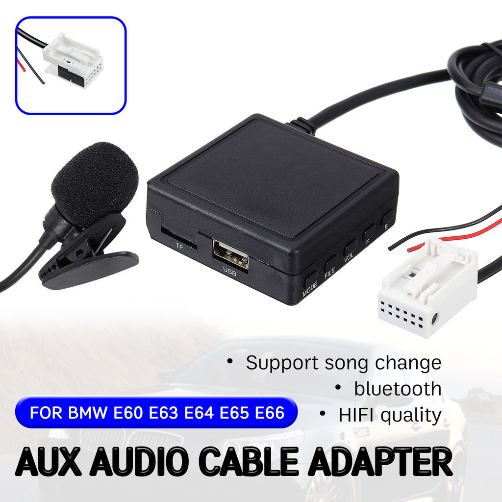 ☀bluetooth Aux Receiver Cable for BMW E60 E63 E64 E65 E66 E81 E82 E87 ...
