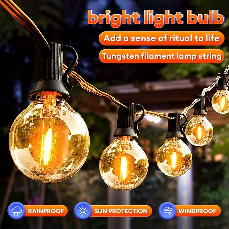 G40 String Light Indoor Fairy Lights Outdoor Christmas Bulbs Party ...