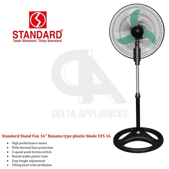 Standard Stand Fan 16" Plastic Blade High Performance Motor Original w ...