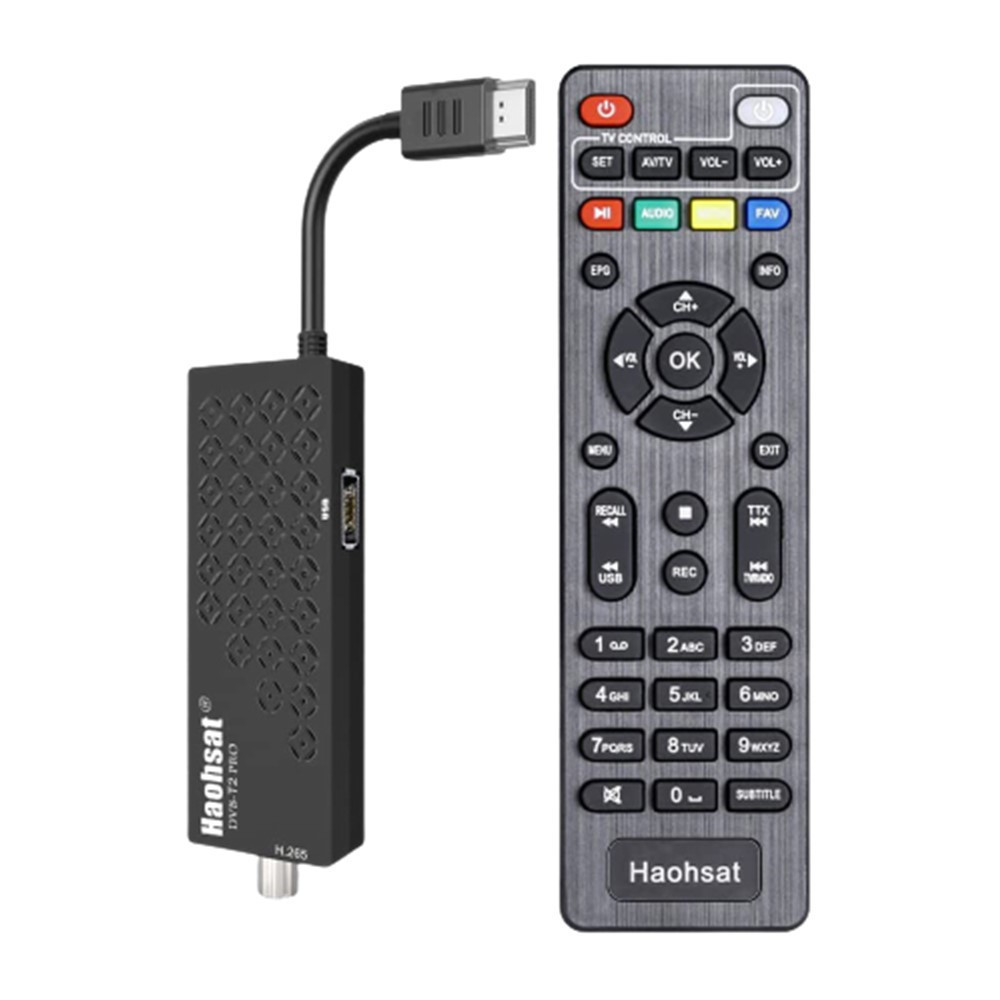Haohsat DVB-T2Pro TV Stick 4K HEVC DVB Digital Terrestrial Decoder DVB ...