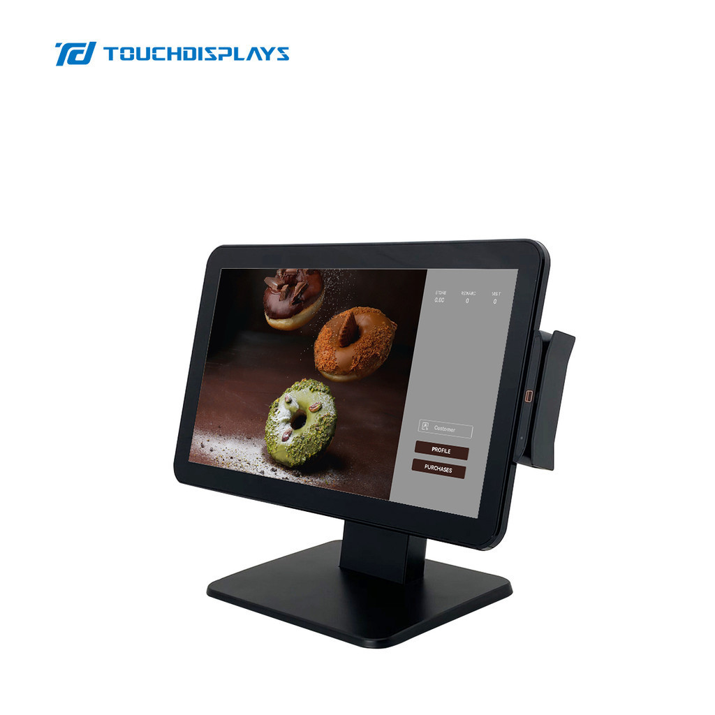 TouchDisplays 15.6 cash register sim card machine pos system terminal ...