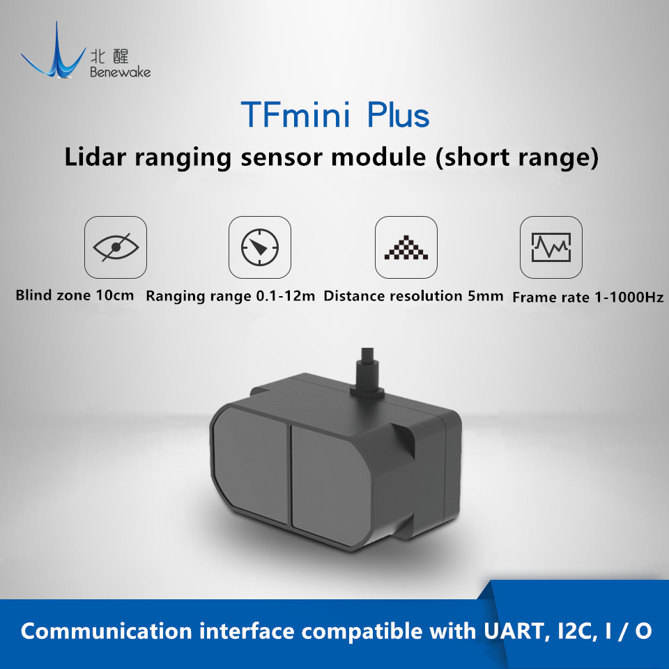 Benewake TOF 12m TFmini Plus LiDAR Module, IP65 Micro single point TOF ...