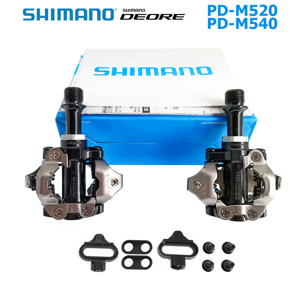♦Shimano SPD DEORE M520 M540 Pedal With SH51 Cleats Mountain Bike Pedal ...