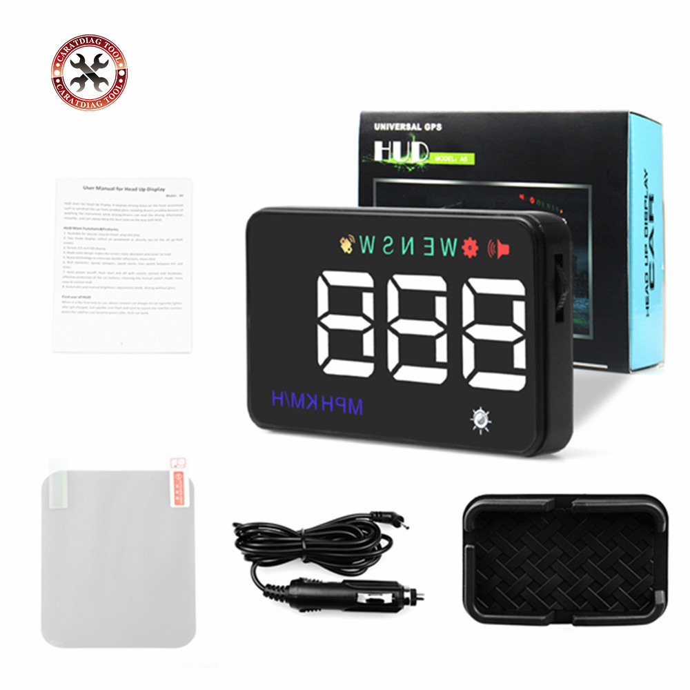 ღOriginal Best HUD A5 3.5 inch OBD II Car Windshield HUD Head Up ...