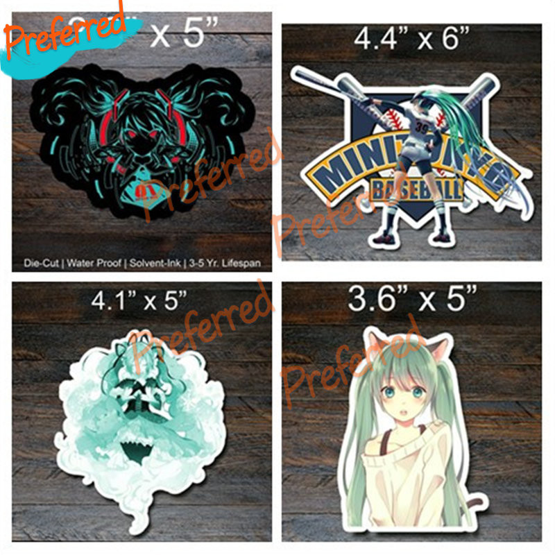 ♀Vocaloid Anime Girl Turquoise Car Decal Window Bumper Motorcycle ...