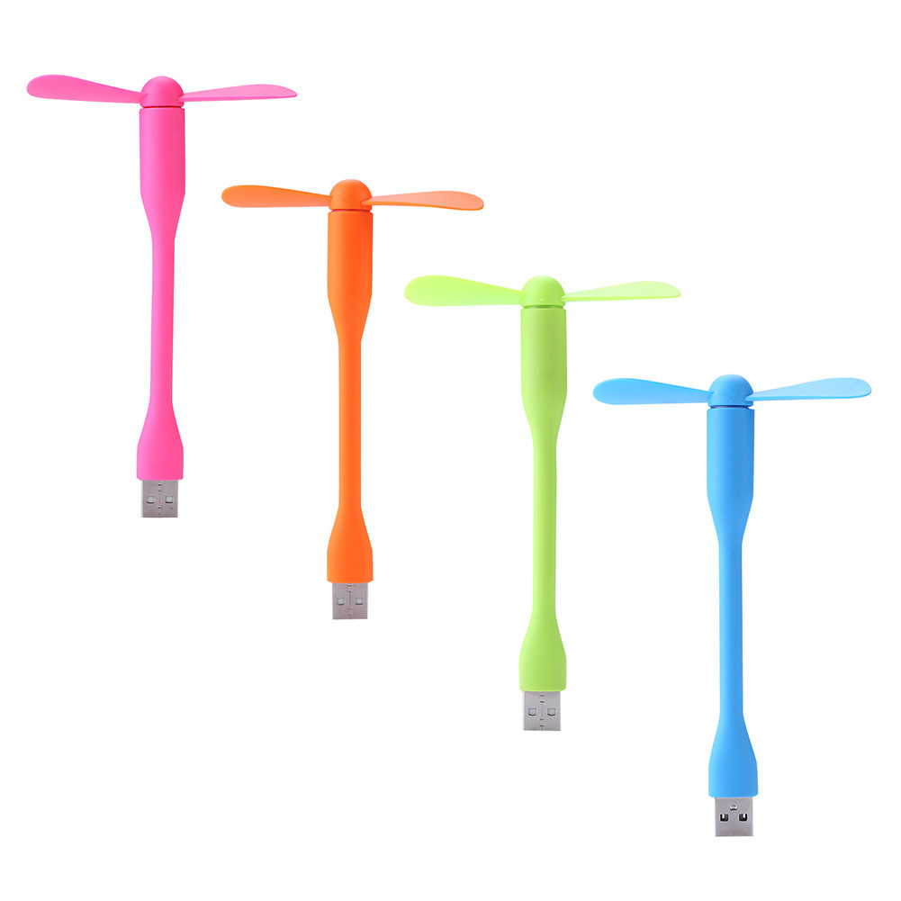 Mini USB Fan Flexible Bendable Fan Portable Cooling Hand Fans USB LED ...