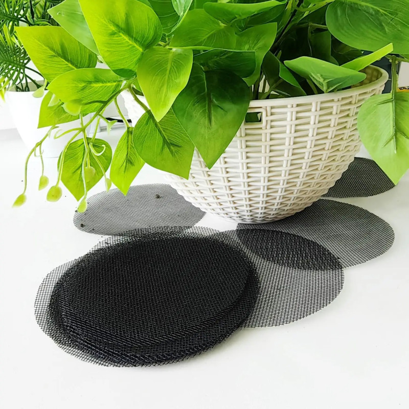 ☽50 Piece Pot Hole Screen Mat Round Drainage Hole Screen To Prevent ...