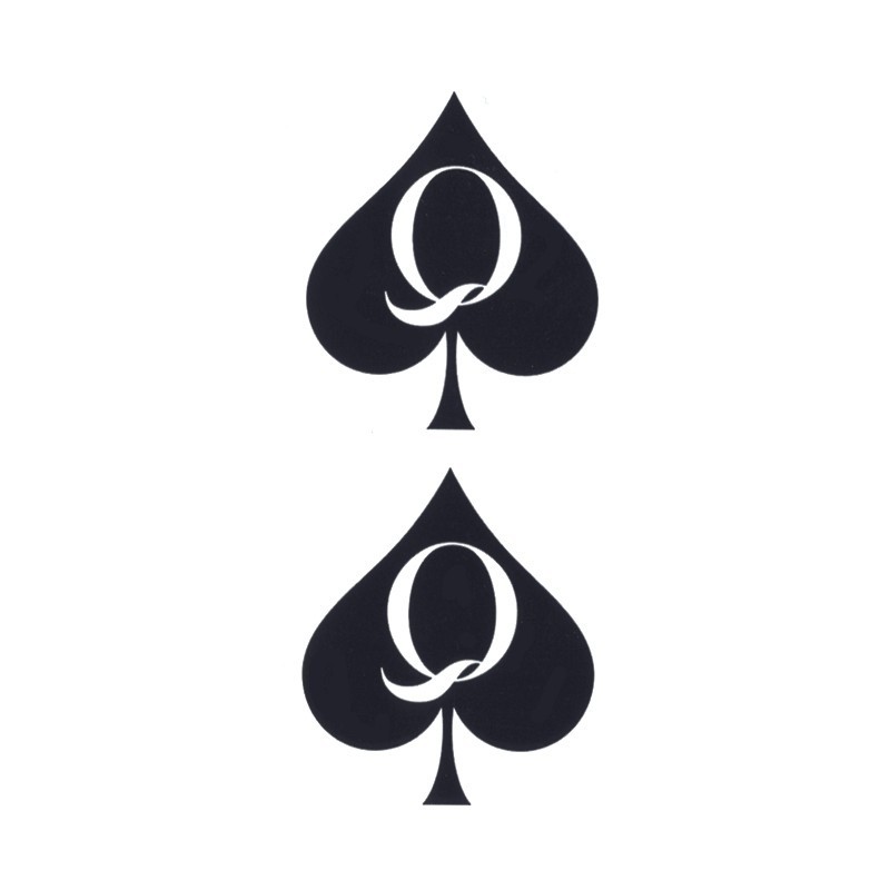 Q Of Spades Tattoos Waterproof Temporary Tattoo Stickers Tatouage ...