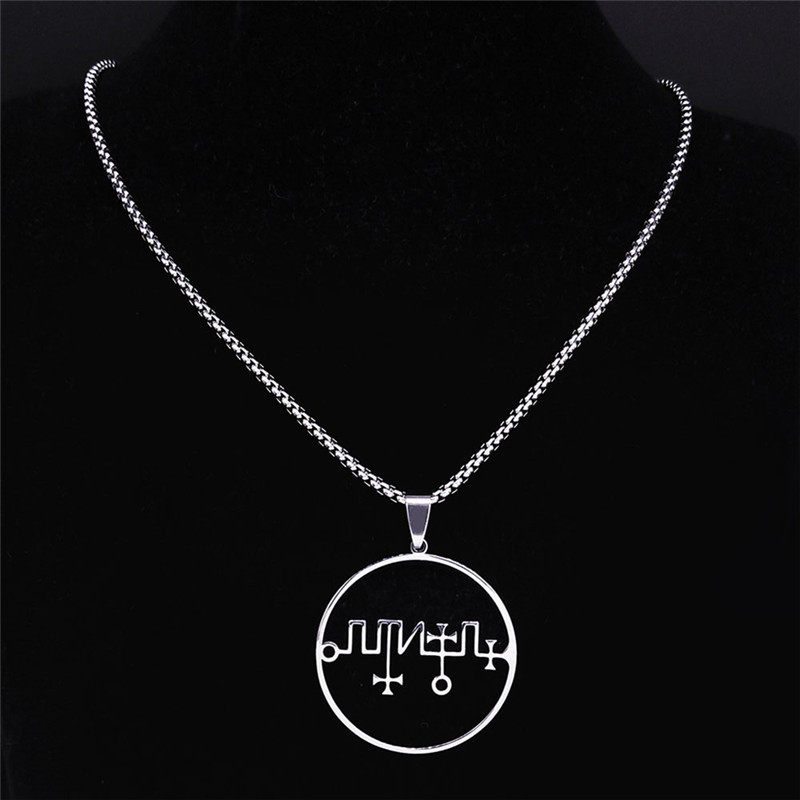 Dagon Sigil Stainless Steel Pendant Necklace Silver Color Demonic ...