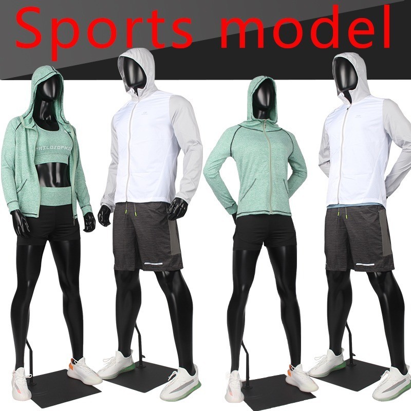 ♠Sportswear Store Men's and Women's Muscular Mannequin Props Full Body ...