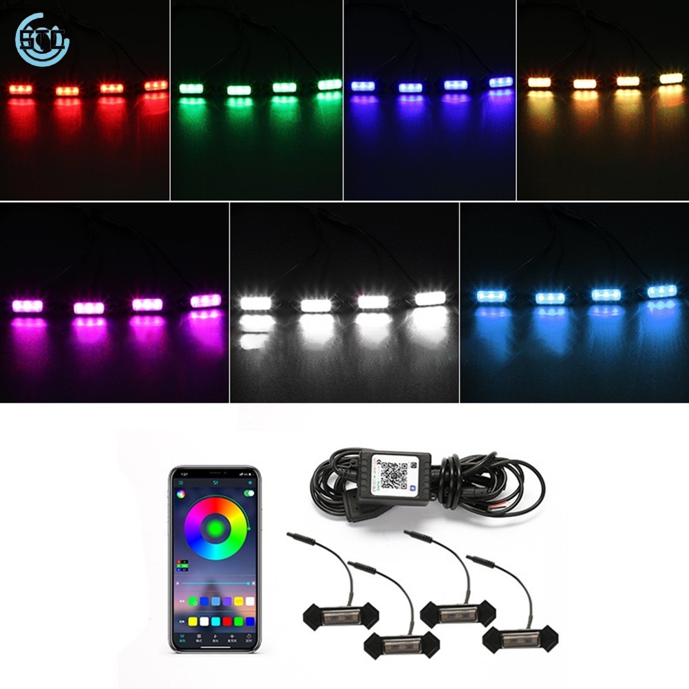 IP67 RGB LED Front Grill Lights Bluetooth Wireless APP Control For ...
