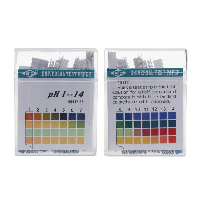 100 Strips 1-14 PH Alkaline Acid Paper Water Saliva Litmus Testing XH ...
