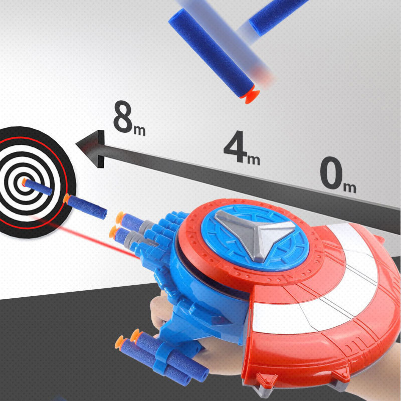 Captain Shield Launcher Gun toy soft bullet gun for kids with bullets ...