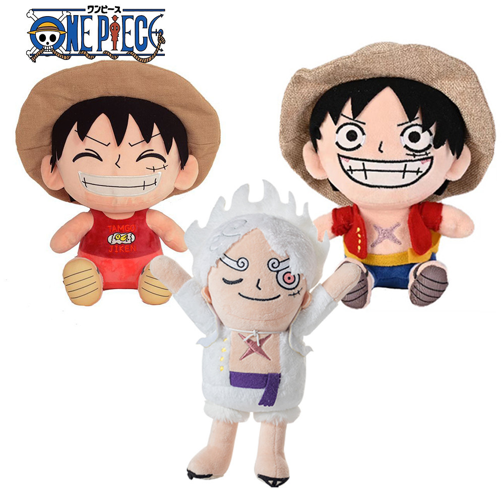 Original 25-27CM One Piece Anime Figures Plush Luffy Toys Cartoon ...
