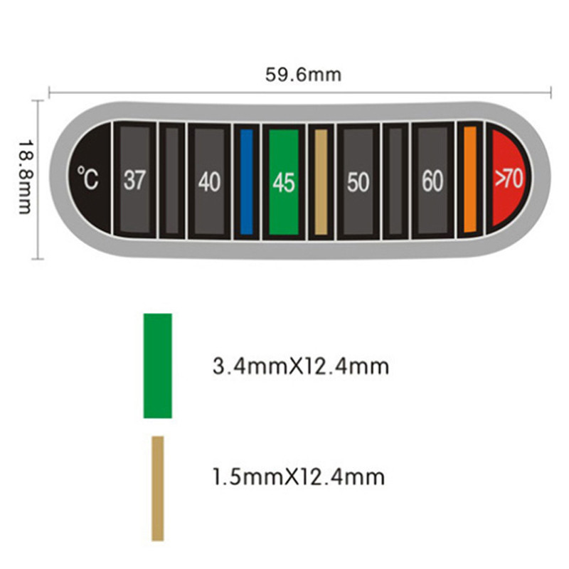☬Portable Water Coffee Discoloration Thermometer 0-70 Celsius Cup ...