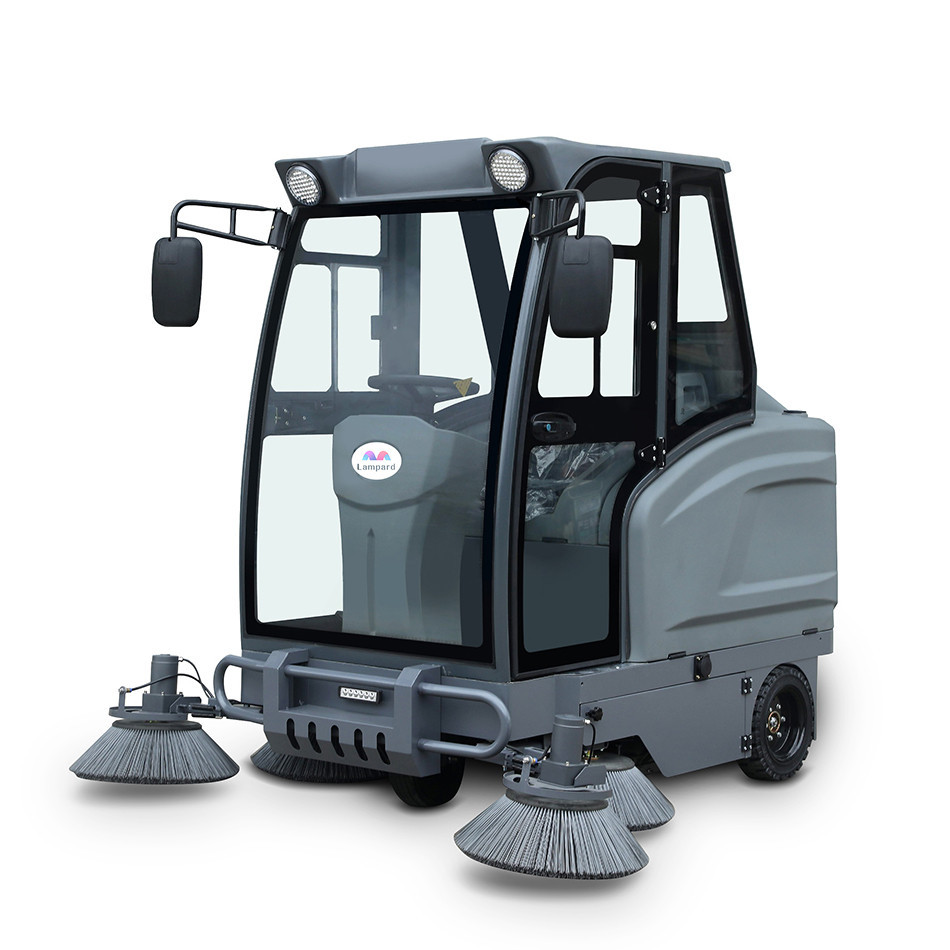 Fully Enclosed Street Cleaning Industrial Floor Sweeper Large Driving ...