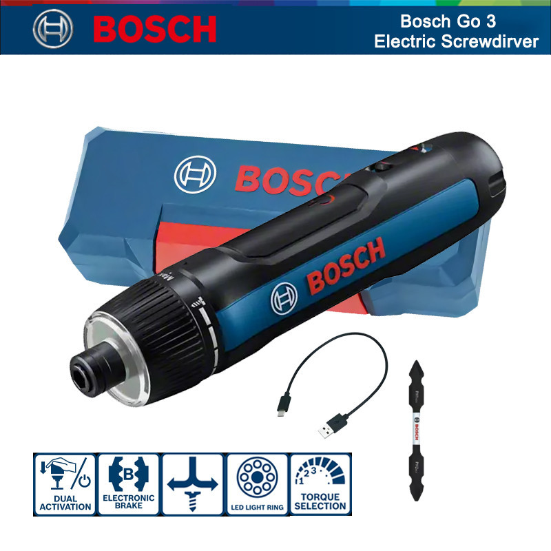 Bosch Go 3 Electric Screwdriver Professional Cordless Screwdriver 7+1 ...