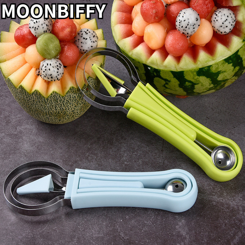 4 In 1 Watermelon Slicer Cutter Scoop Fruit Carving Knife Cutter Fruit ...