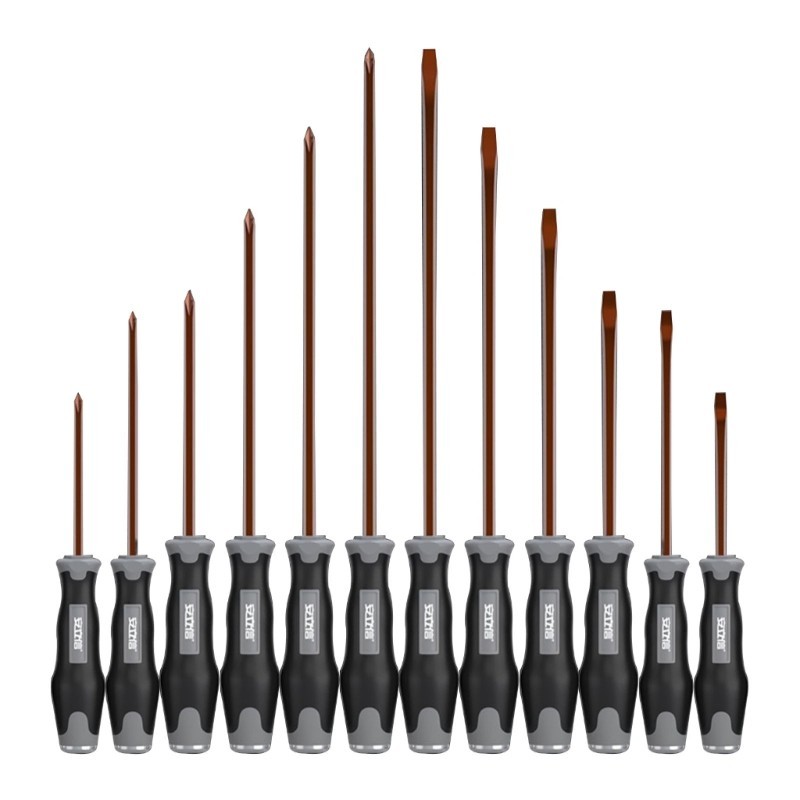 ☼12Piece Through Steel Core Screwdriver Set,Go-thru Steel Blade High ...
