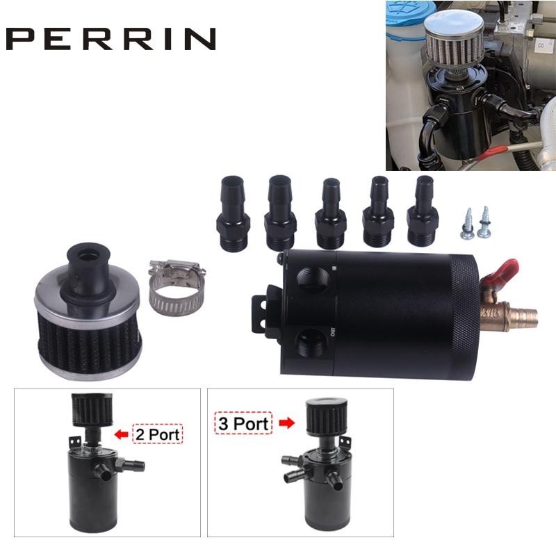 ♥Billet Aluminum Baffled 3/8\" NPT Inlet Outlet 2-Ports /3-Ports Oil ...