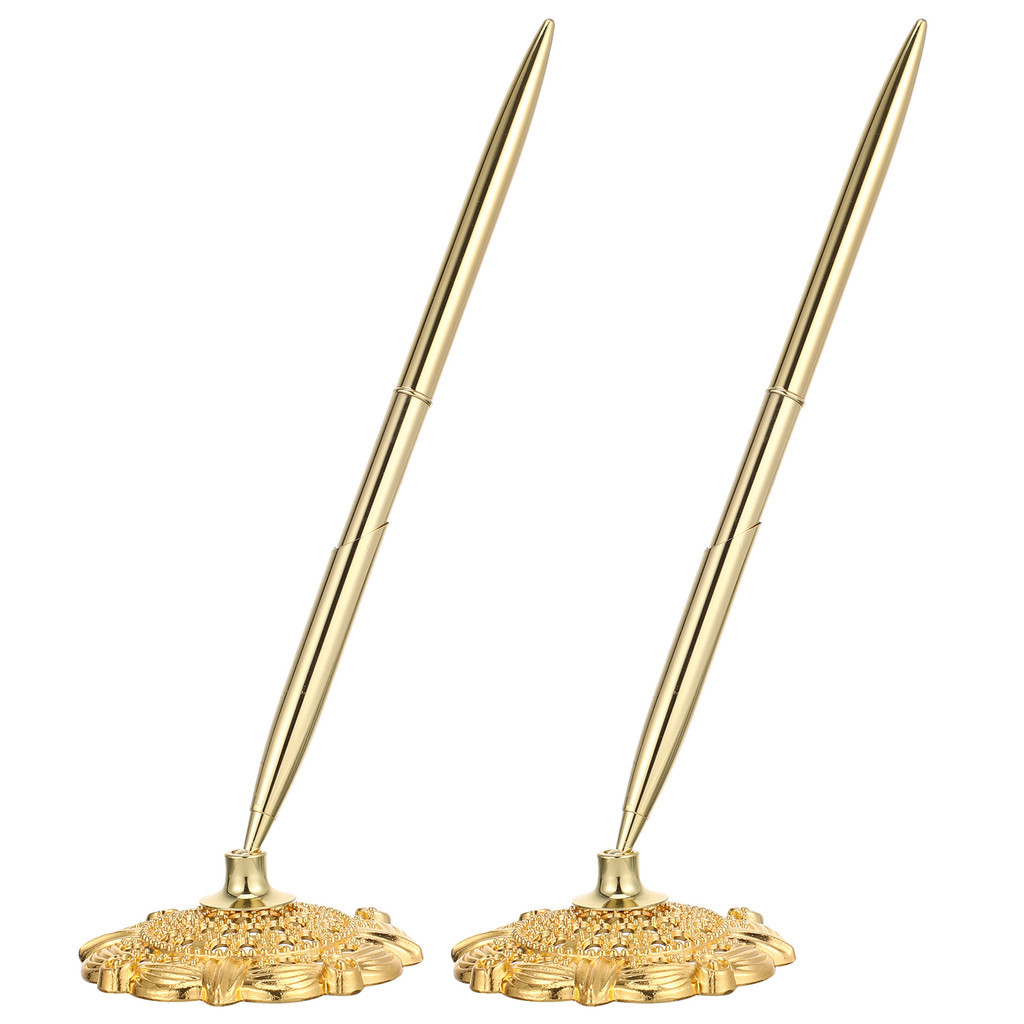 2 Pcs Wedding Guest Book Ballpoint Desk Ballpoint Pen Standing Design ...