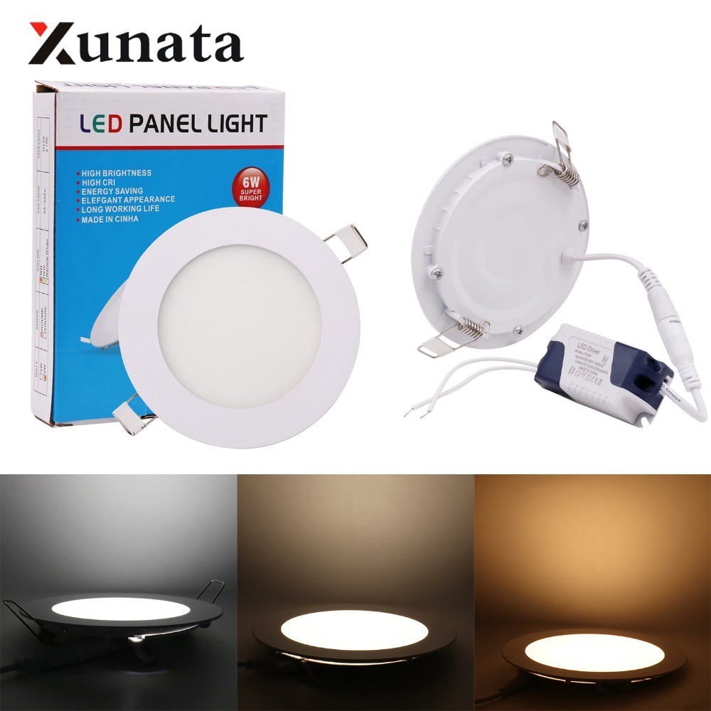 LED Down Light Panel Light White Warm White Ceiling Panel Lamp 3W 6W 9W ...