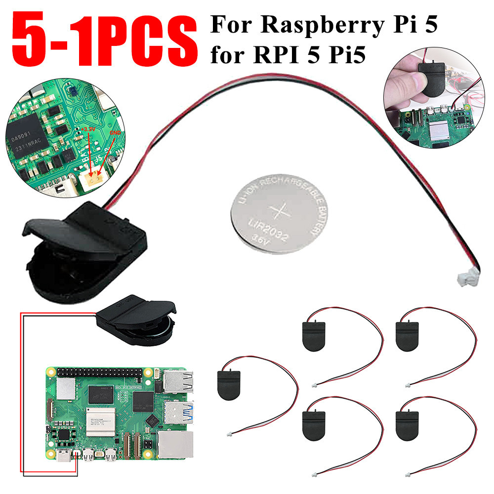 ⚜For Raspberry Pi 5 RTC Battery Box Real Time Clock Holder Real-time ...