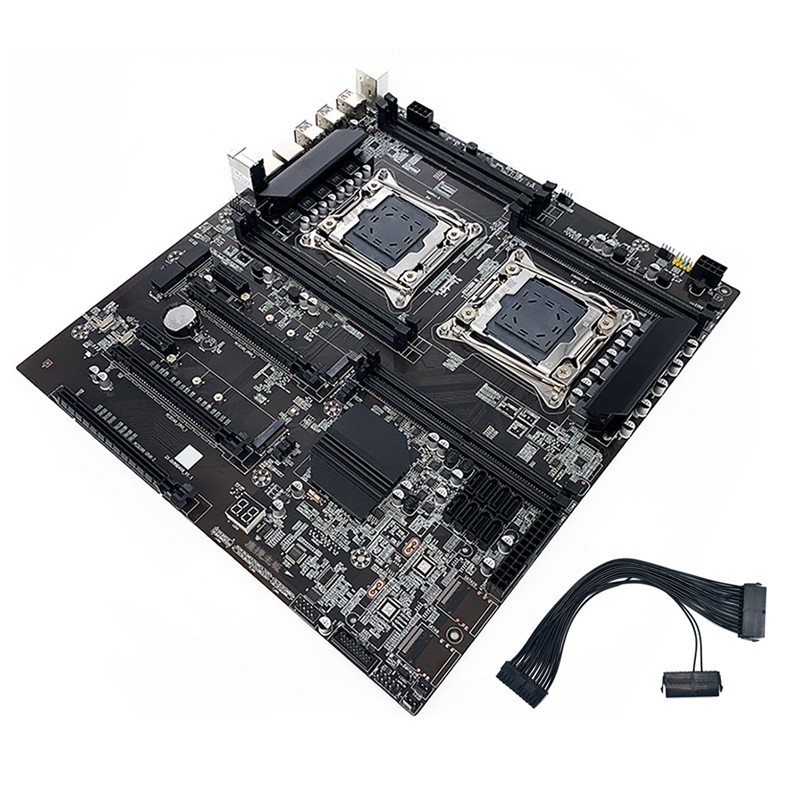 웃X99 Dual-Socket Mining Motherboard With 24Pin Dual Power Start Cable ...