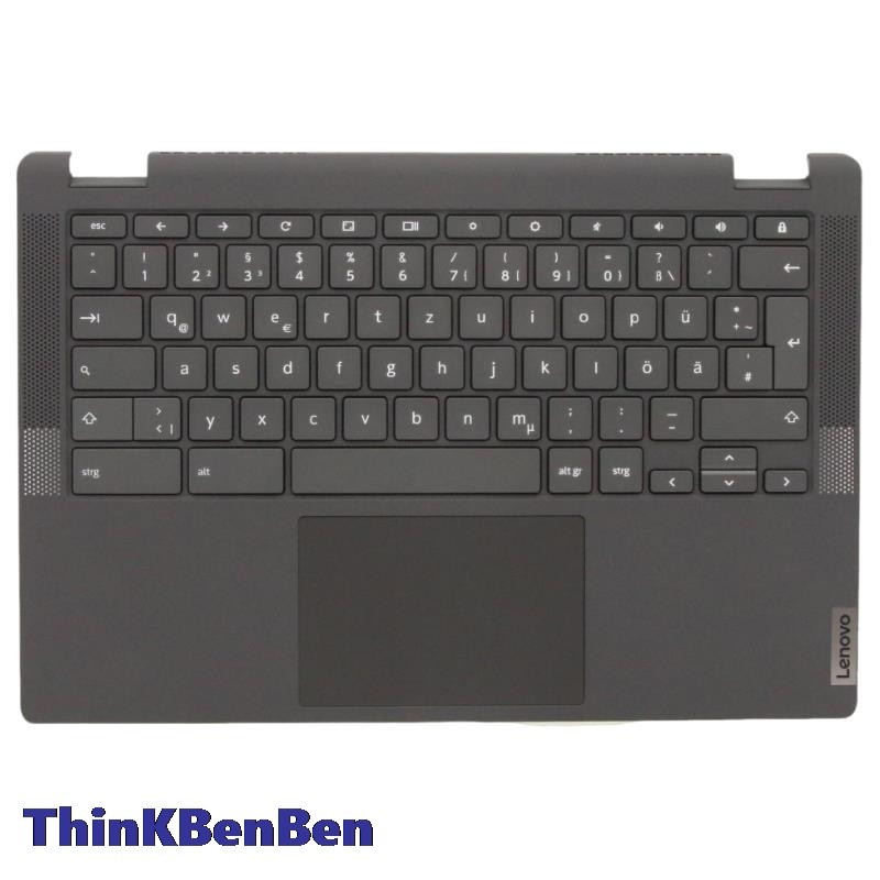 ⓛDE German Black Keyboard Upper Case Palmrest Shell Cover For Lenovo ...