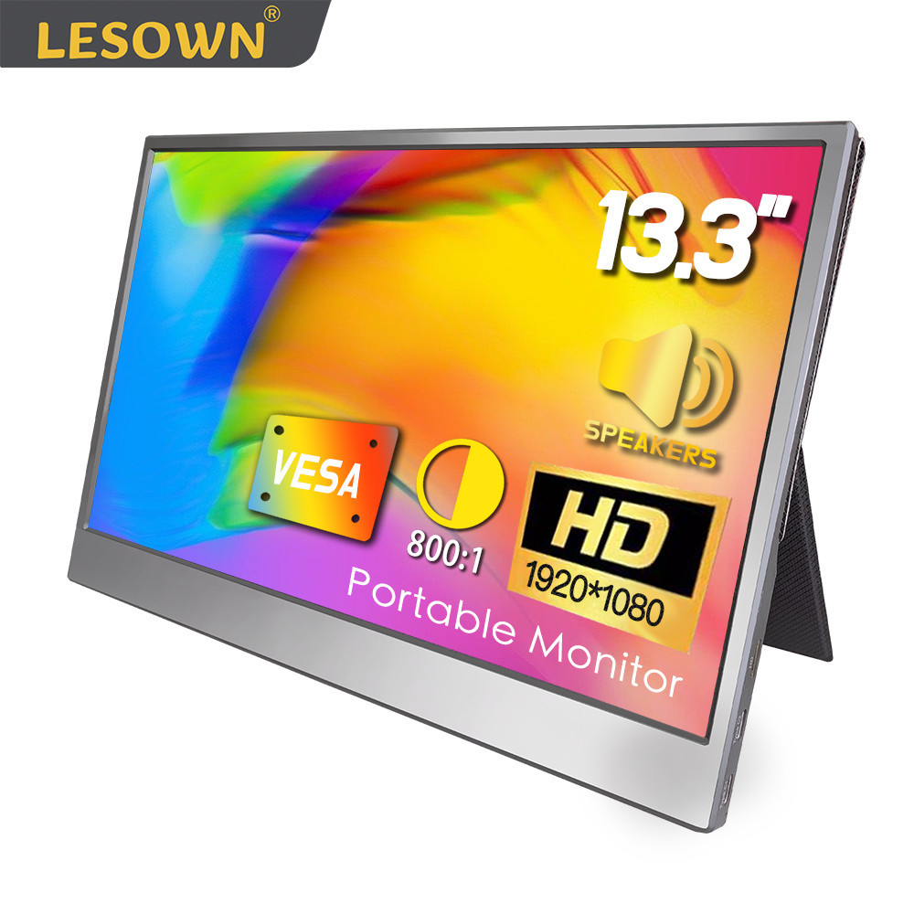 유LESOWN Ultrawide Monitor USB C 13.3 inch 1920x1280 IPS HDMI Portable Gaming Display External SJ ...