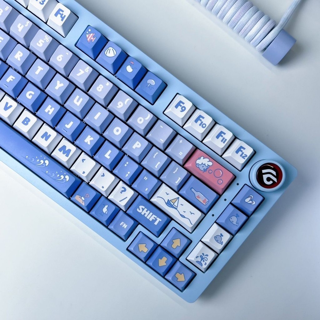 유Gradient Blue PPT Keycaps Polar Ocean Spray Anchor Sailboat Element ...
