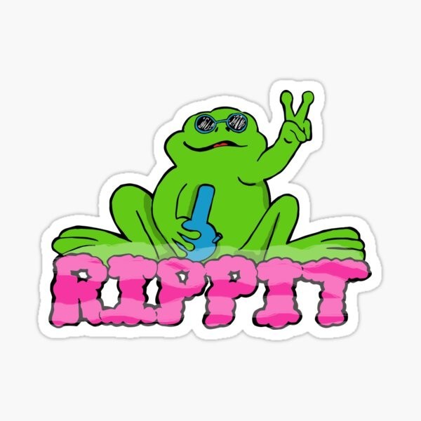 Rippit The Stoner Frog Peace Sign 5PCS Car Stickers for Motorcycle ...