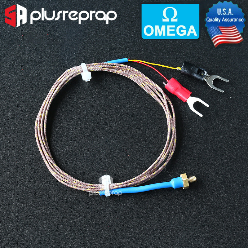★OMEGA glass braid insulated K type M3 Stud Screw-In thermocouple wire ...