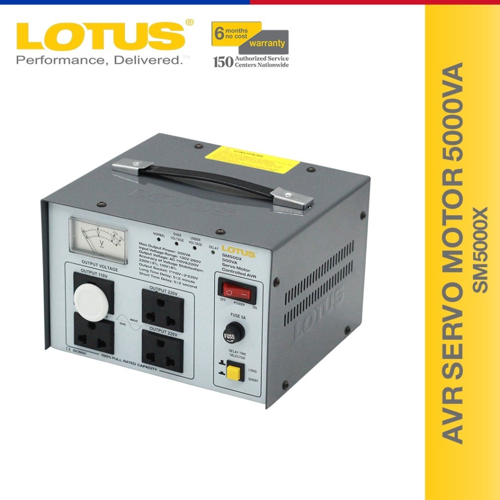 Lotus Automatic Voltage Regulator Servo Motor AVR 100% True Output ...