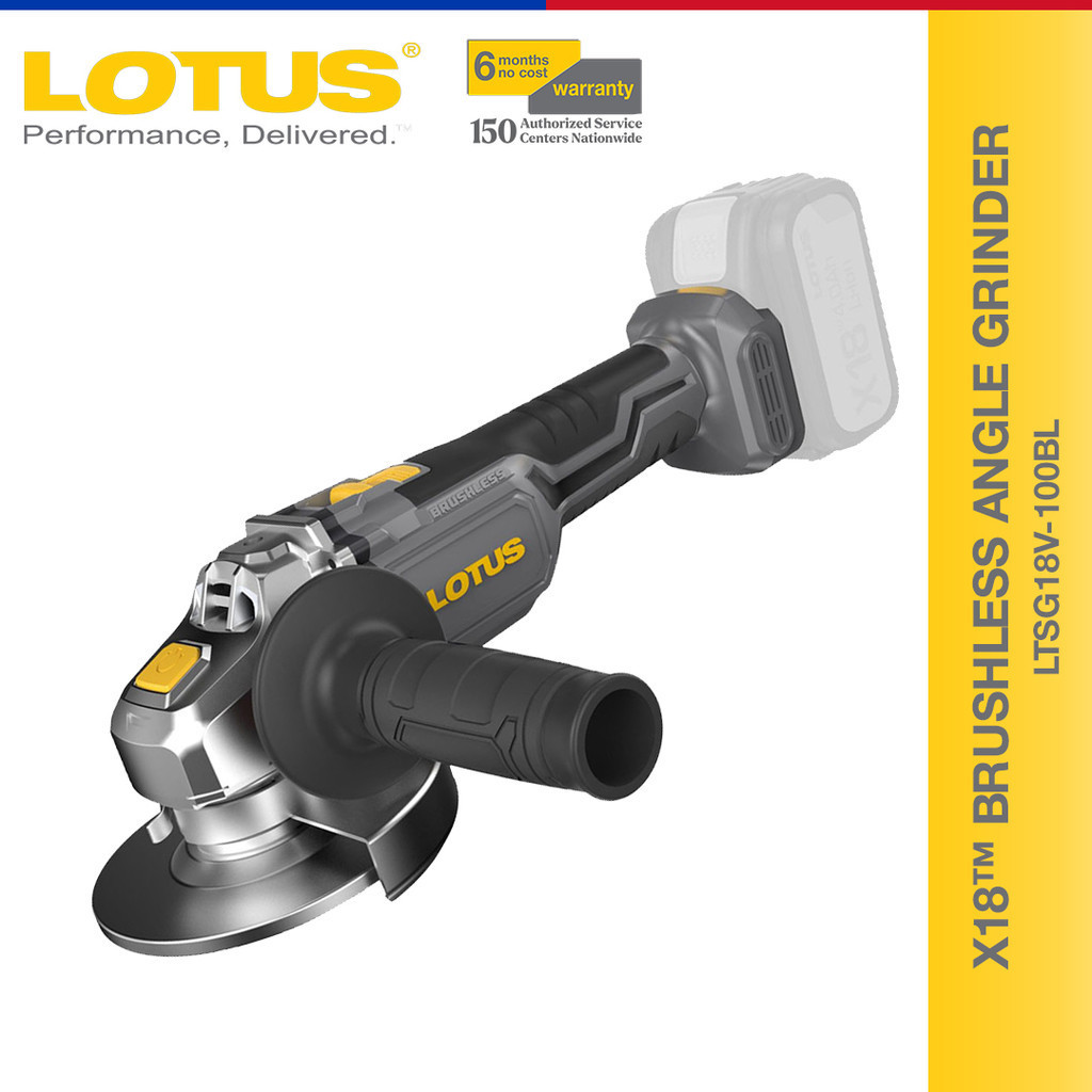 Lotus X18™ Brushless Angle Grinder LTSG18V-100BL - Cordless Powertools ...