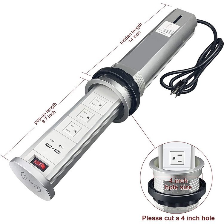 ☇Multi layer custom outlet desktop pop up socket tower kitchen pop-up ...