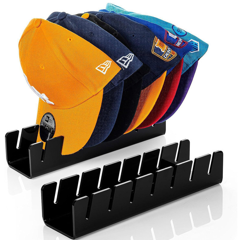 -7 Holes Baseball Cap Display Rack Clear Acrylic Hat Holder Stand Space ...