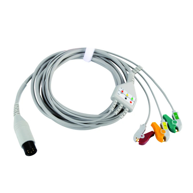 ECG Series With Electrocardiograph 6pin 3Lead Clip Medical Cables ECG ...