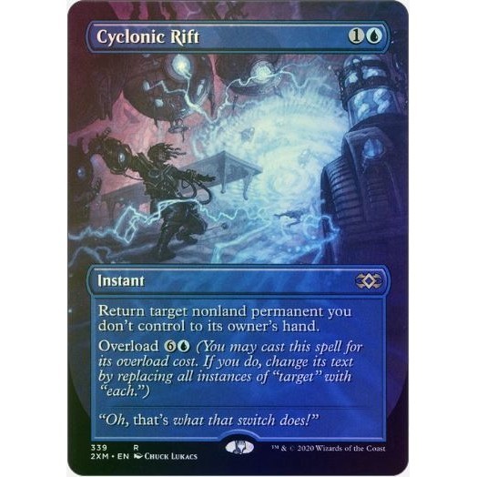 MTG Proxy Card - Cyclonic Rift (Borderless Foil) | Double Masters (2XM ...