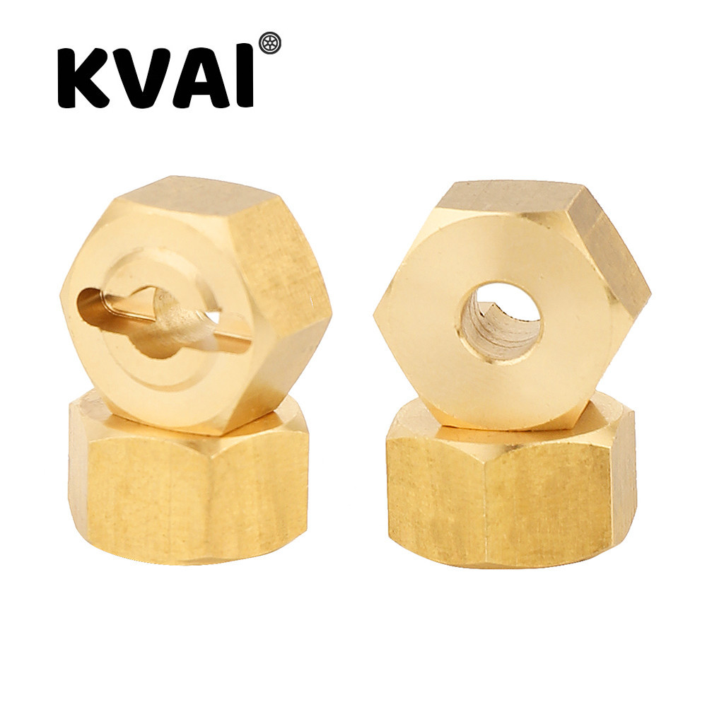 ☺4pcs Brass Heavier Combiner Wheel Hub Hex Adapter for 1/18 Axial UTB18 ...