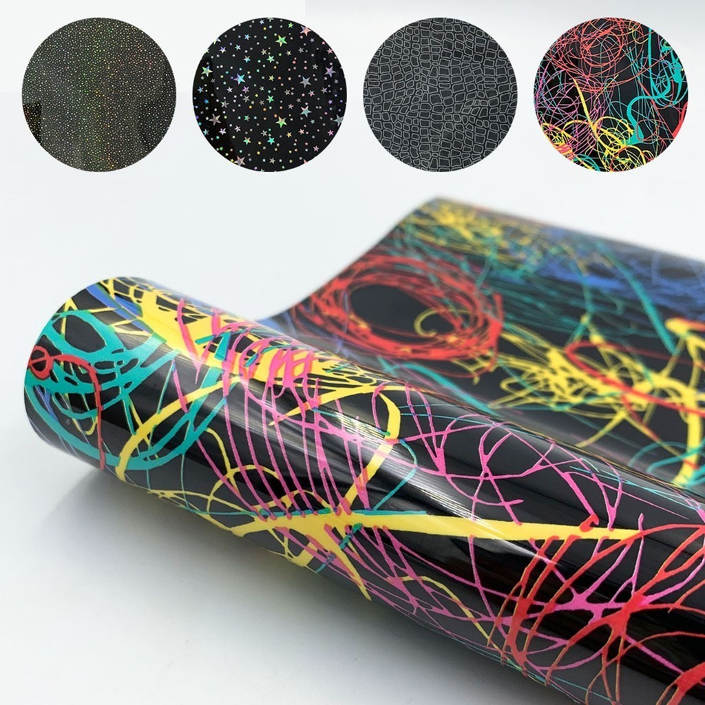 ~30cmx50cm Roll Neon Red Yellow Green Clear Transparente Pvc Vinyl ...