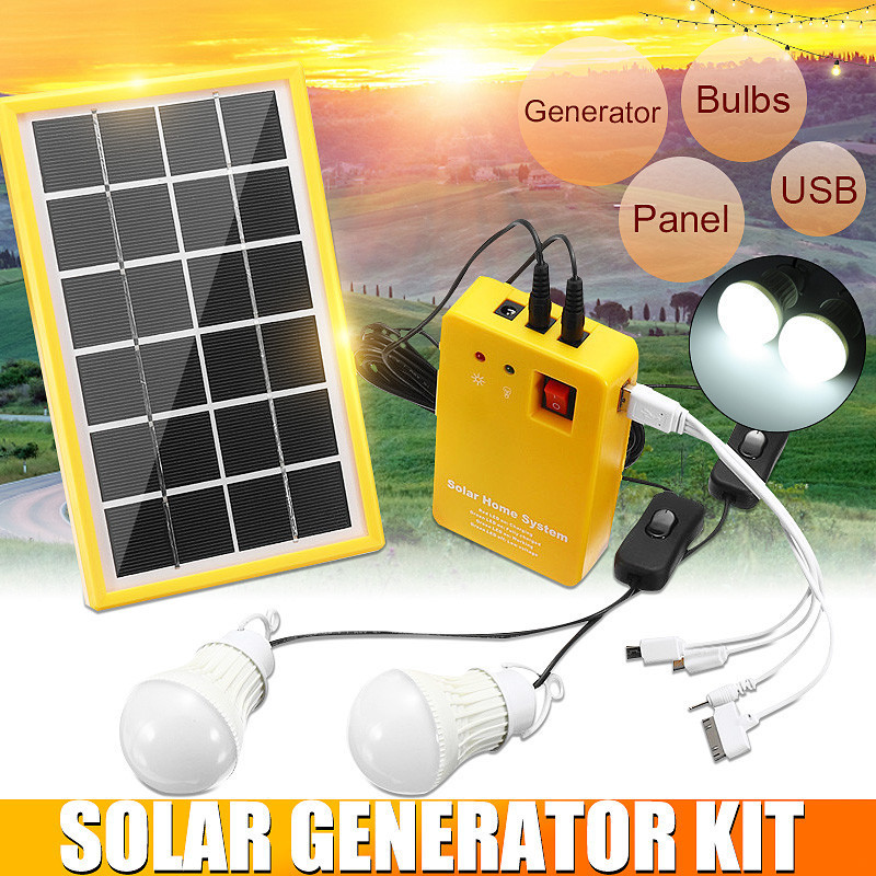 ️Solar Light Lithium Solar Power Panel Generator Kit Small Home System ...