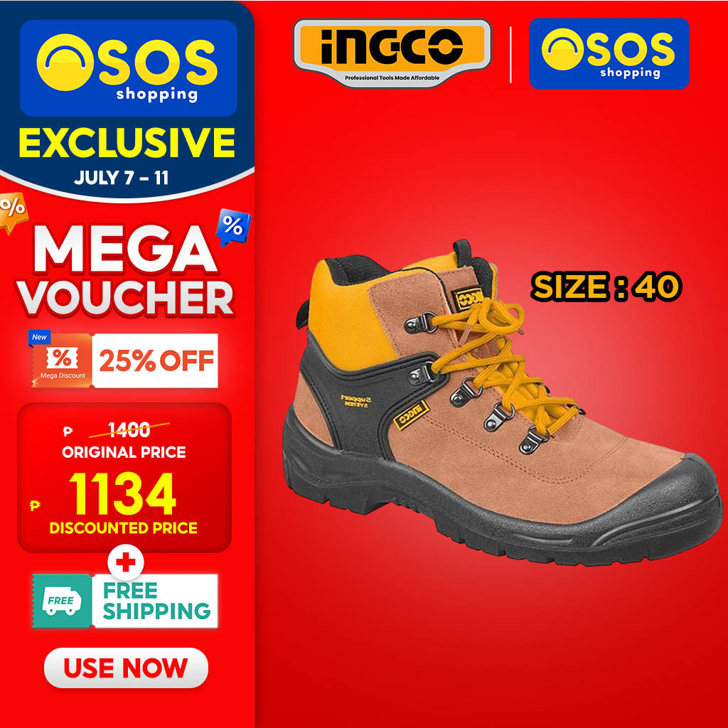 INGCO Original Safety Boots SSH02SB •OSOS• | Shopee Philippines