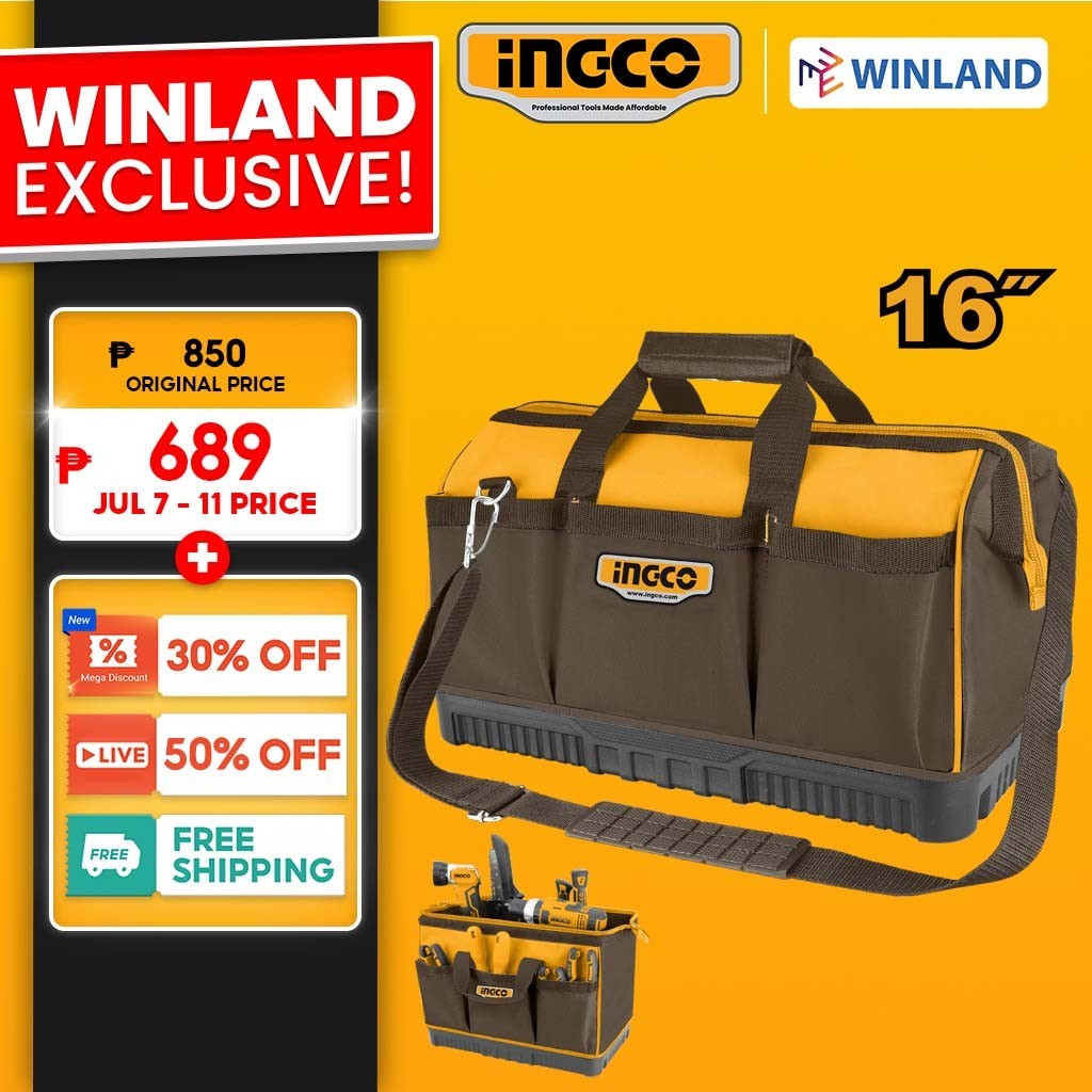 Ingco by Winland 16inch Basket Tools Bag Storage Box Organizer with 16 ...