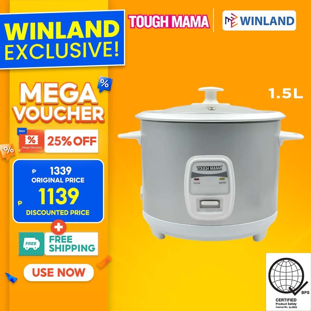 Tough Mama by Winland Straight Type Rice Cooker 8cups w/ Aluminum inner ...