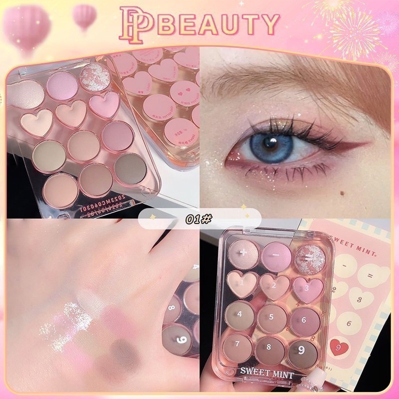 PINKPOINT 12 Colors Makeup Eyeshadow Palette Natural Glitter Matte Eye ...