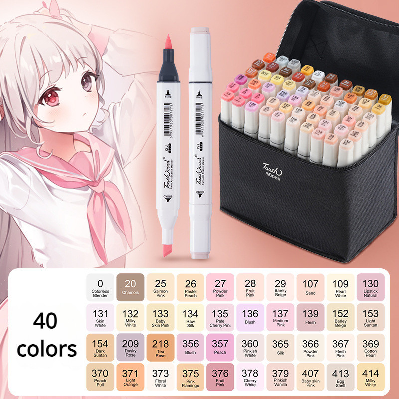 Soft Tip Skin Tone Colors Marker 6/24/30/40 Colours Anime Hand-drawing ...