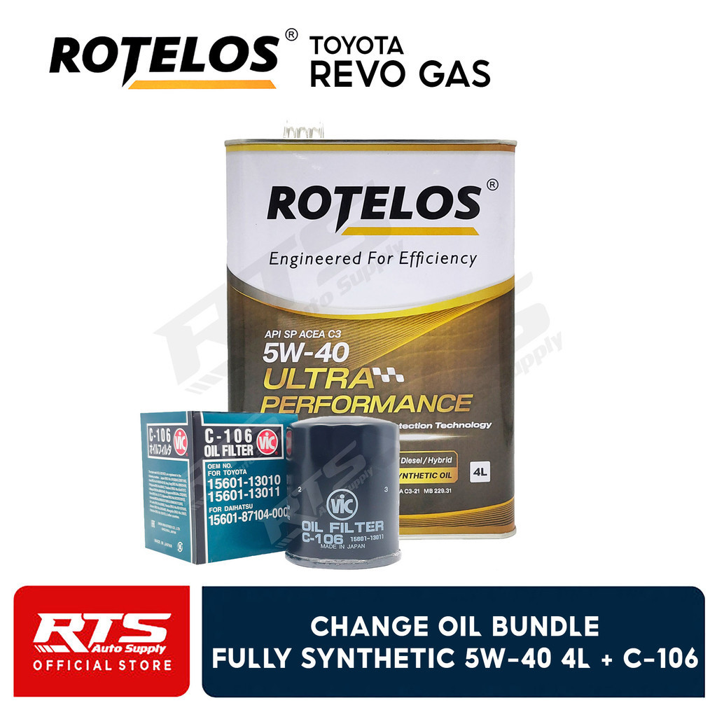 Toyota Revo Gas All Rotelos Ultra Performance 5w-40 Fully Synthetic ...