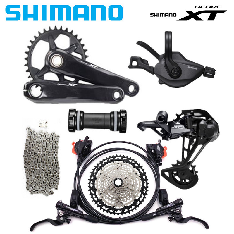 ☸Shimano Deore XT M8100 1X12 Speed Groupset 12S Shift Lever Rear Derailleur CN Chain 12V 10-51T ...